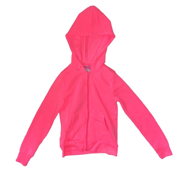 Diva | Shirts & Tops | Diva Girls Size 6 6x Hot Neon Pink Fleece Zip Up ...